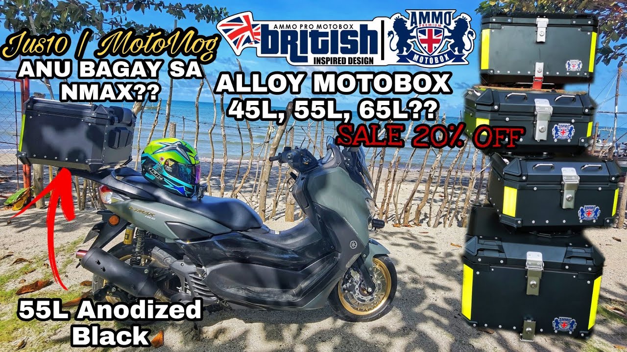 NMAX 2020 ALLOY TOP BOX | JUS10MOTOGEARS | AMMO PRO MOTOBOX - YouTube