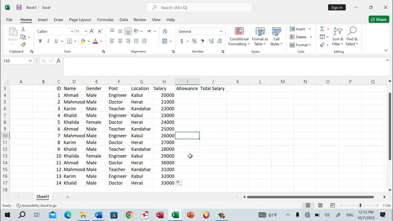 Excel Tutorial Part 1: Mastering the Interface, Tables & Calculations - YouTube