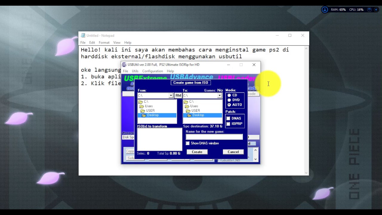 Cara isi game PS2 di Flashdisk / Harddisk eksternal menggunakan UsbUtil ...