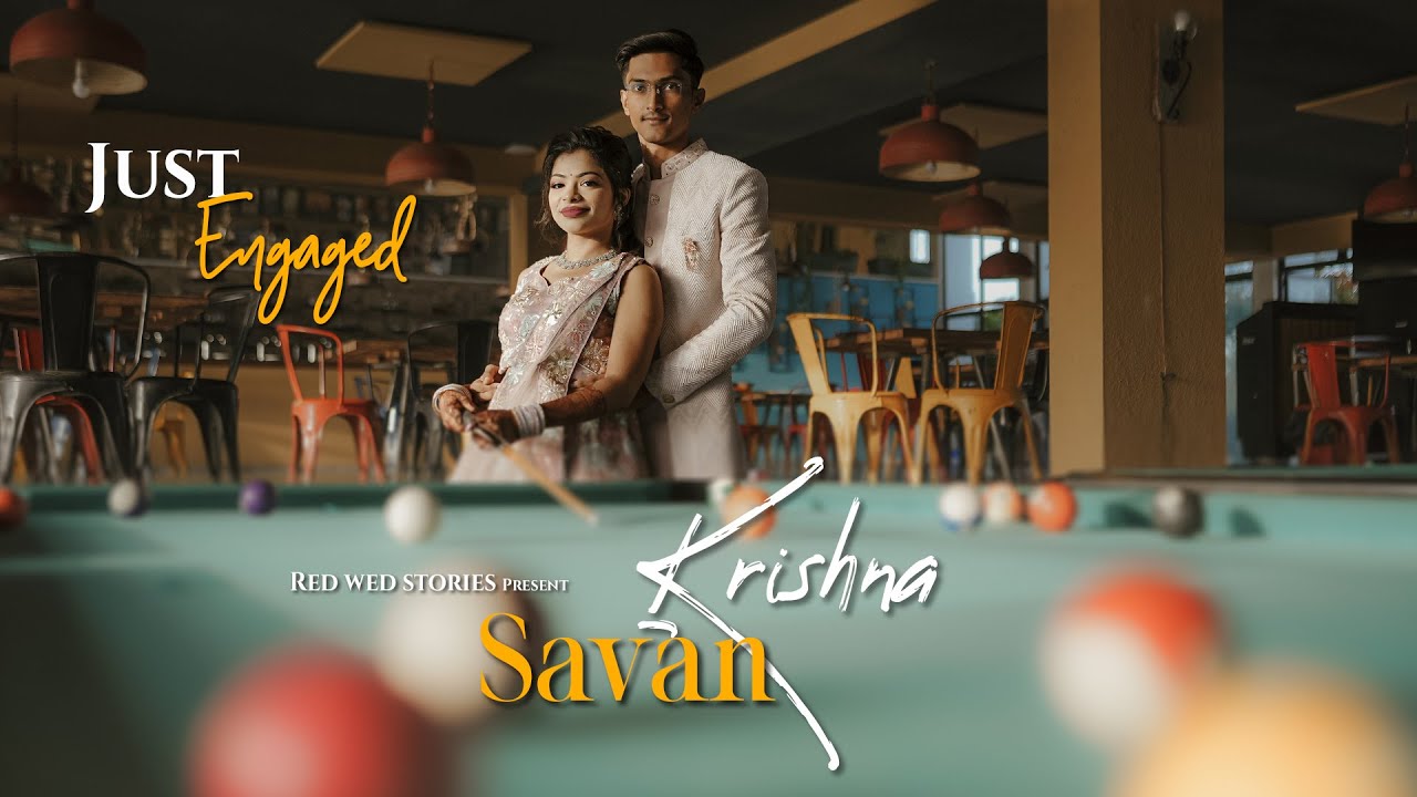Unveiling Love's Canvas of Savan & Krishna | Best Engagement Teaser 2023 | Red wed stories - YouTube