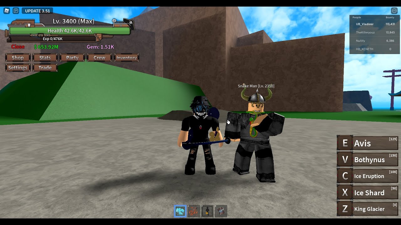 Ice awakening showcase! l roblox king legacy - YouTube