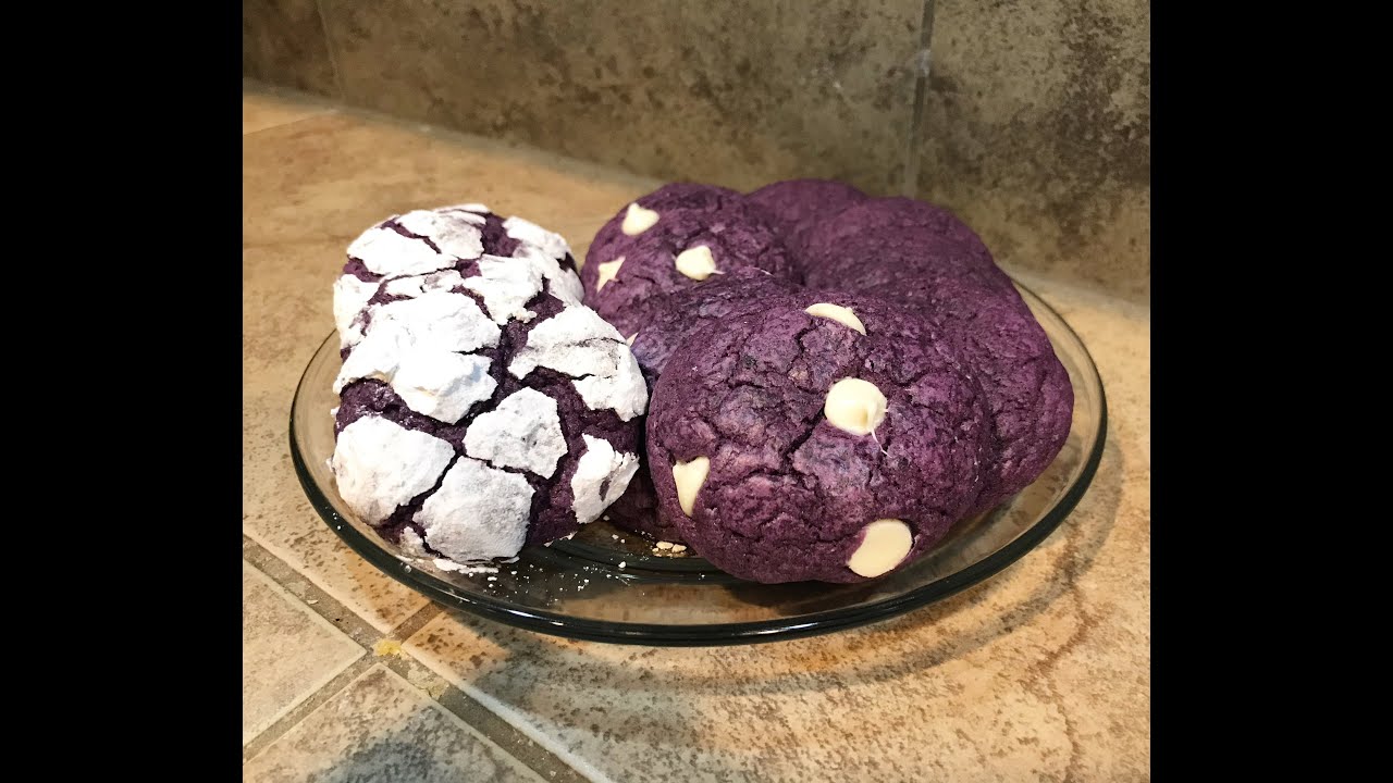 Ube Cookies Recipe - Crinkle & White Chocolate Chip - YouTube