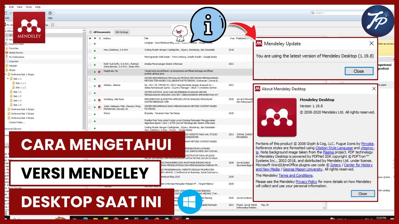 Tutorial Mendeley : Cara Mengetahui Versi Mendeley Desktop Saat Ini - YouTube