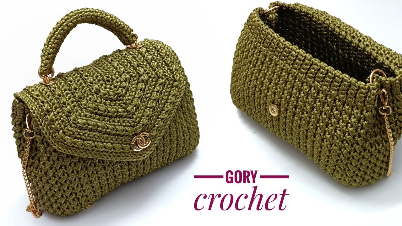 كروشيه شنطة العيد حجم كبير بخيط السلسله bag crochet tas rajutan Bolsa ...