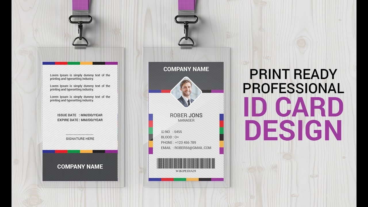 Print Ready Professional ID Card Design Tutorial | Create a ID Card in ...