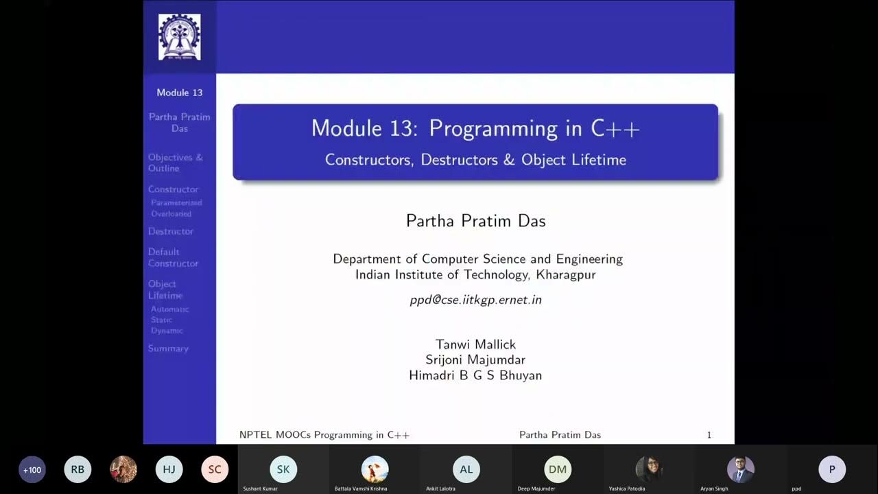07_C++ Programming - Access Specifiers, Constructors, Destructors_20-01-2021 - YouTube