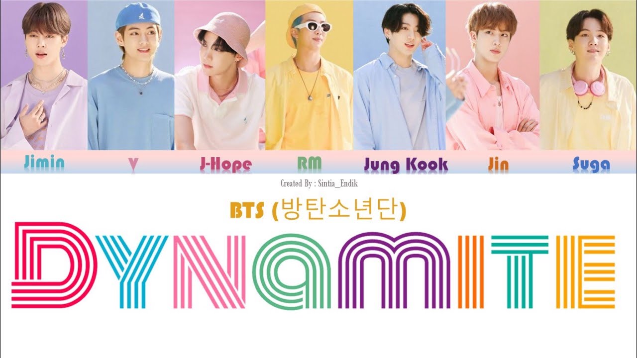 BTS - Dynamite Color Coded Lyrics #bts #dynamite - YouTube