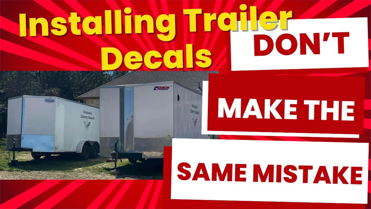 Installing Decals On A Trailer - YouTube