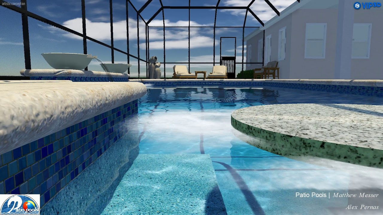 Pernas Swimming Pool with Conversation Pit (Acrylic Deck) - Patio Pools ...