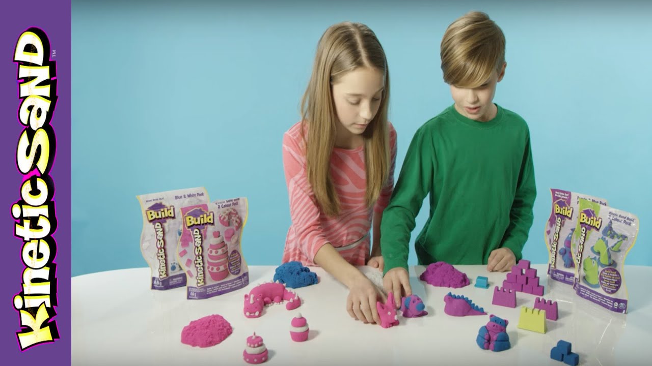 Kinetic Sand | Kinetic Sand Build - Two Colour Build & Play Packs - YouTube