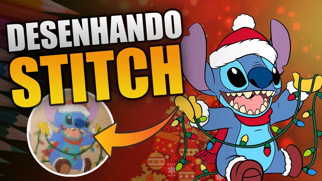 [3h em 1min] Desenhando Stitch (Versão de Natal) - Speed Drawing - YouTube
