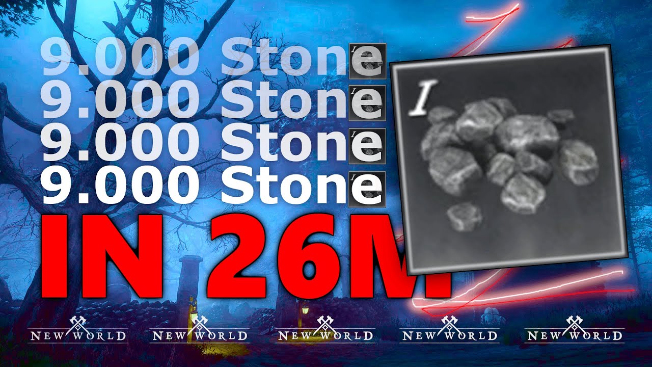 New World The Best (+9000 in 26m) Stone Farming Location! - By Lustie ...