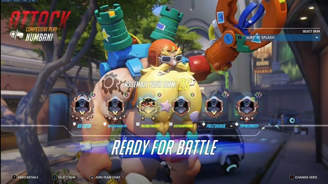 Overwatch XBOX ONE - Multiplayer Competitive Surf N Splash Torbjorn ...