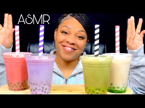 ASMR||TRYING BOBA DRINKS FOR THE FIRST TIME!! 차 - YouTube
