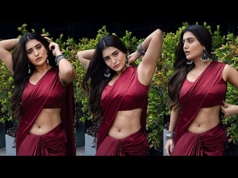 Rashi Singh Drapes Maroon Saree With Rose | Romantic and Ethereal feel of the photoshoot 🌹