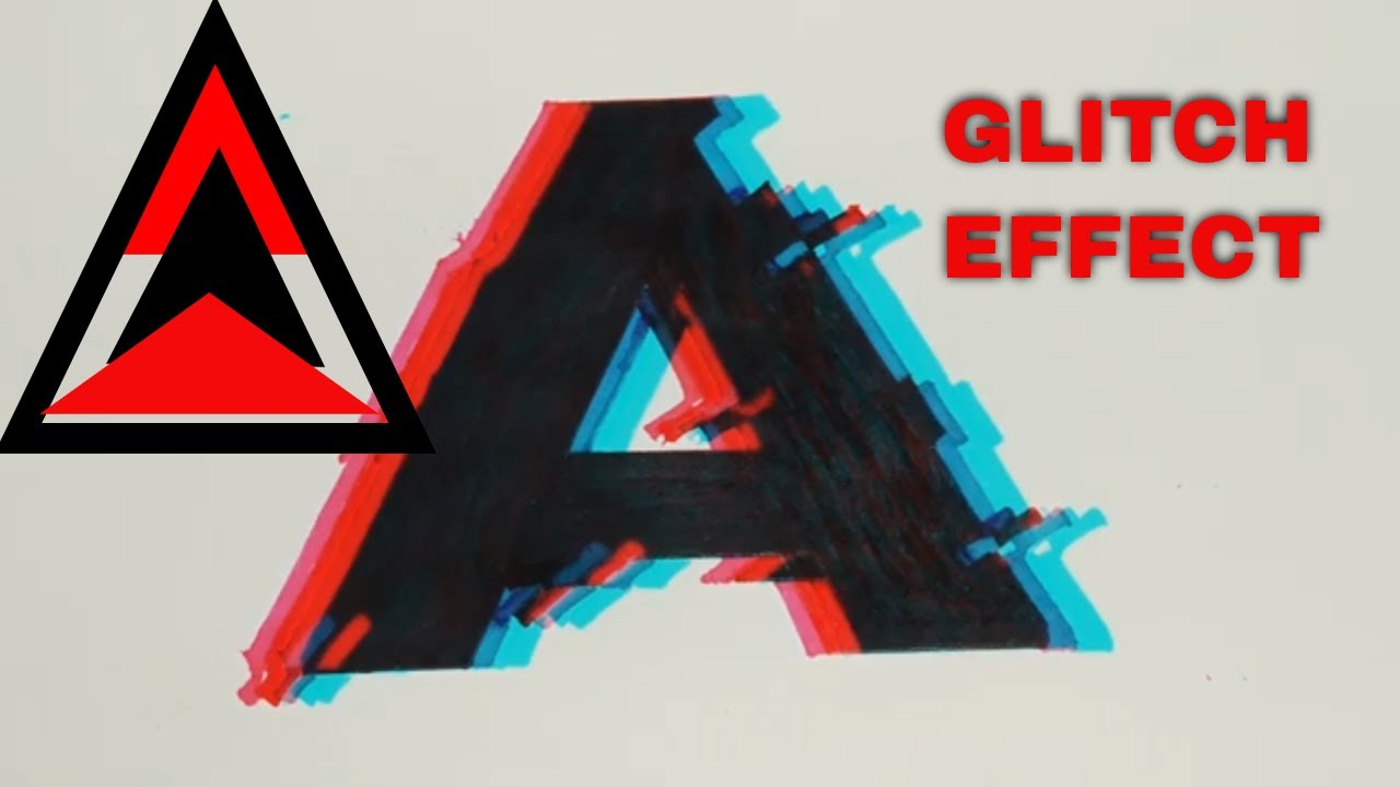 Very Easy | How to Draw Letter A GLITCH EFFECT On Paper for Beginners ...