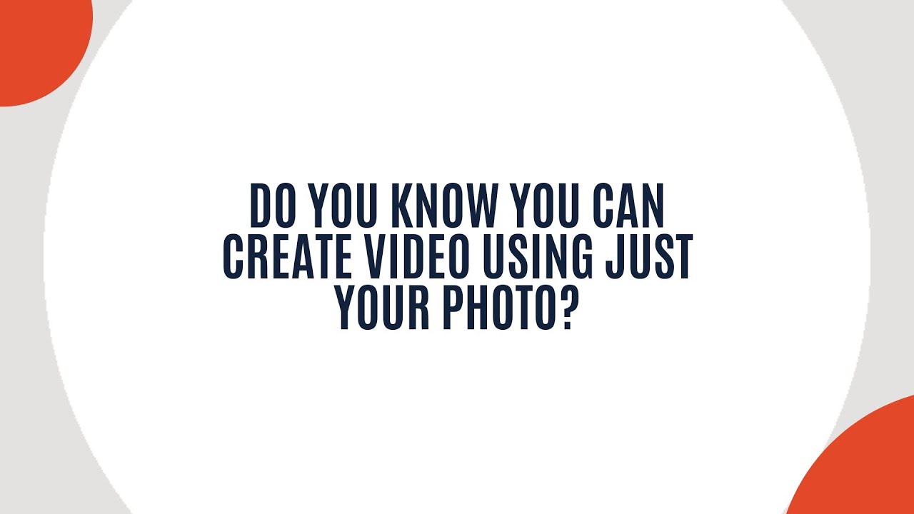 Create video explainer using just your photo - YouTube