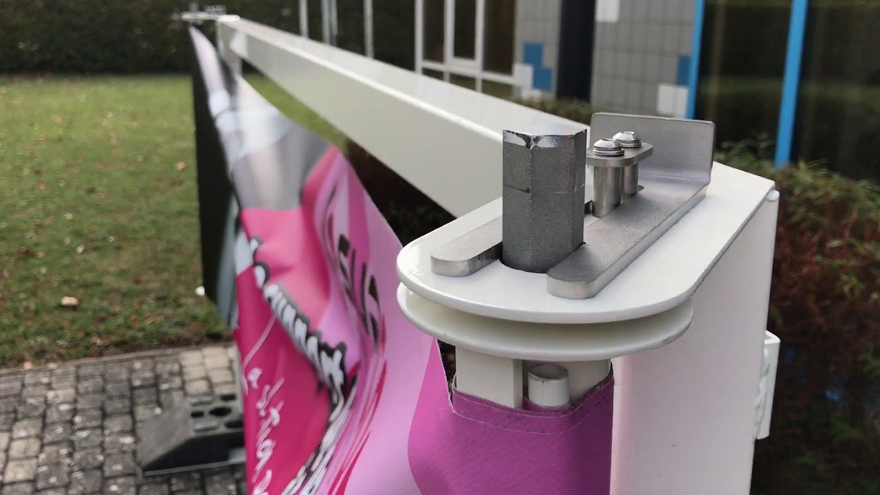 SUPPORT DE BANDEROLE SUPCOM : pose de votre Banderole - YouTube