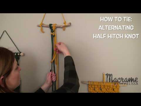 DIY Macrame Tutorial: How To Tie an Alternating Half Hitch Knot