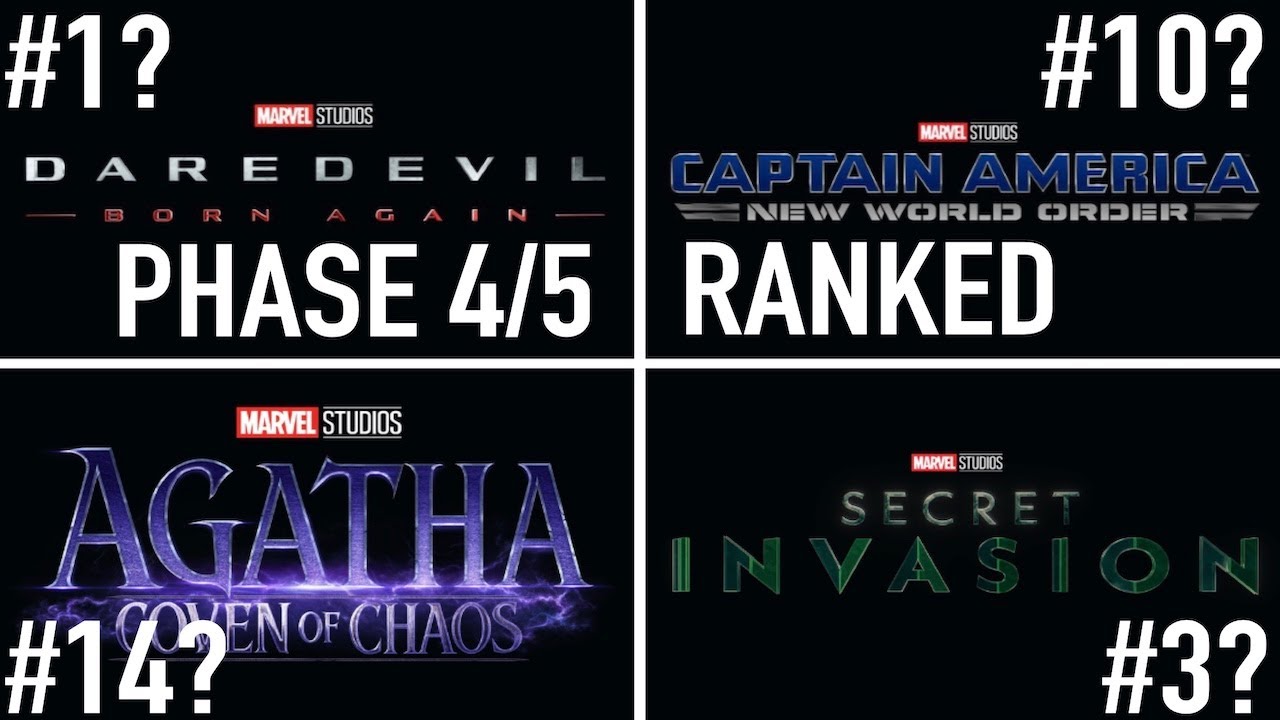 Ranking Every PHASE 4 and 5 MCU PROJECT by ANTICIPATION - YouTube