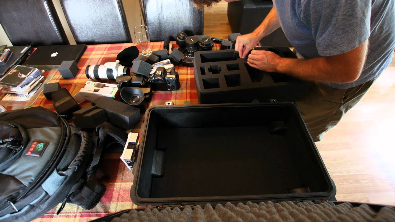 Pelican Case Pluck Foam set up - YouTube