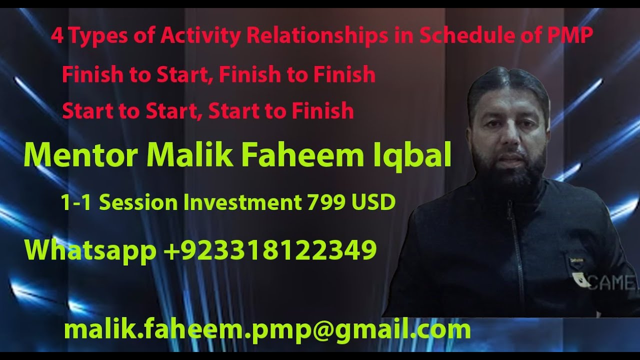 4 Types of Activity relationship in PMP - YouTube