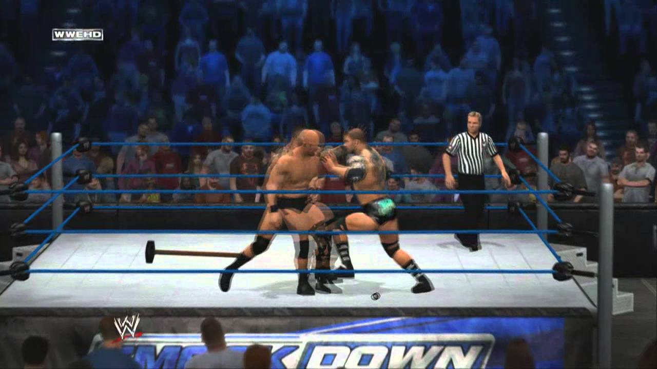 WWE 12- BATISTA VS STONE COLD VS RANDY ORTON- Triple Threat - YouTube