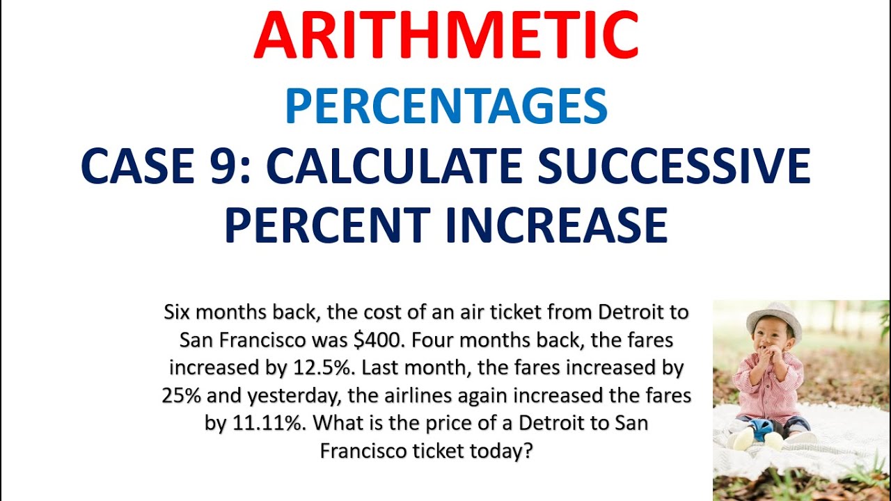 44. ARITHMETIC: Percentages (case:9 calculate successive percent ...