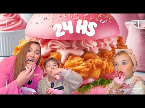 24 HORAS comiendo ROSA🎀🩷🌸💖