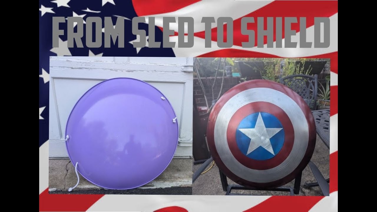 Making a Captain America Shield from a sled - YouTube