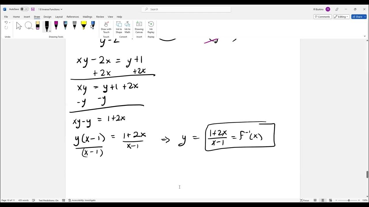 1 8 4 Inverse Functions - YouTube
