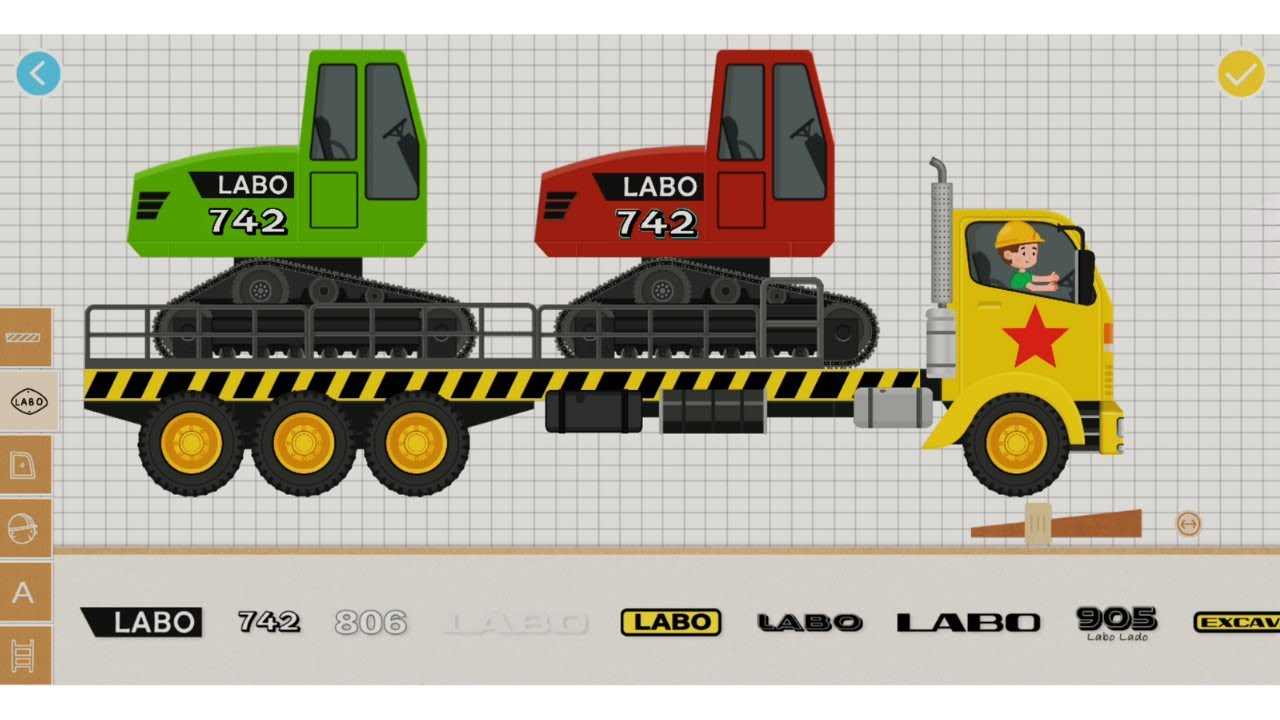 Labo Construction Truck | Heavy Vehicle Transporter Truck - YouTube