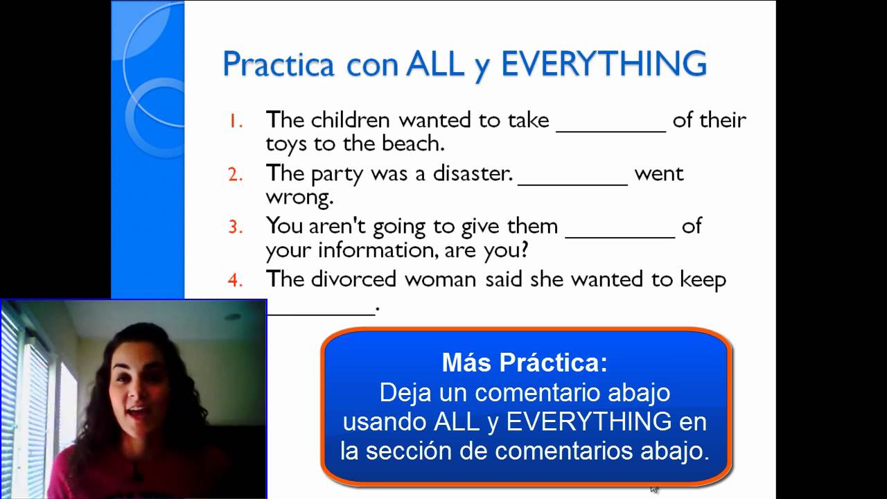 Cuál es la Diferencia Entre ALL y EVERYTHING en Inglés - YouTube