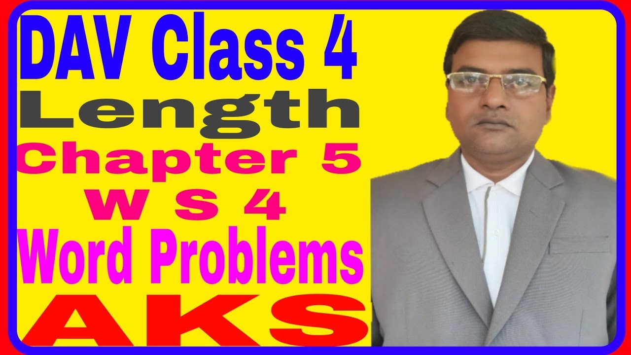 DAV | Class 4 | Maths | Unit 5 | Length | Worksheet 4 | Word Problems ...