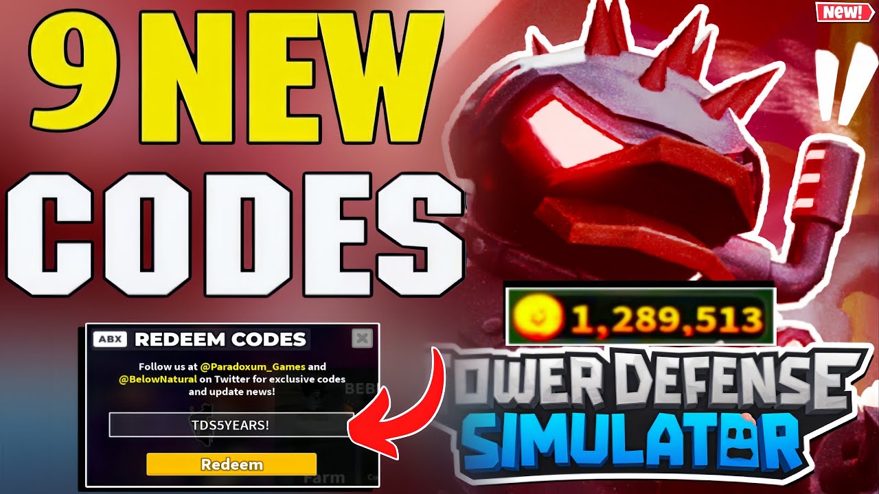 *NEW CODES*⚠️TOWER DEFENSE SIMULATOR ROBLOX CODES 2025 TDS CODES 2025-TOWER DEFENSE 2025 - YouTube