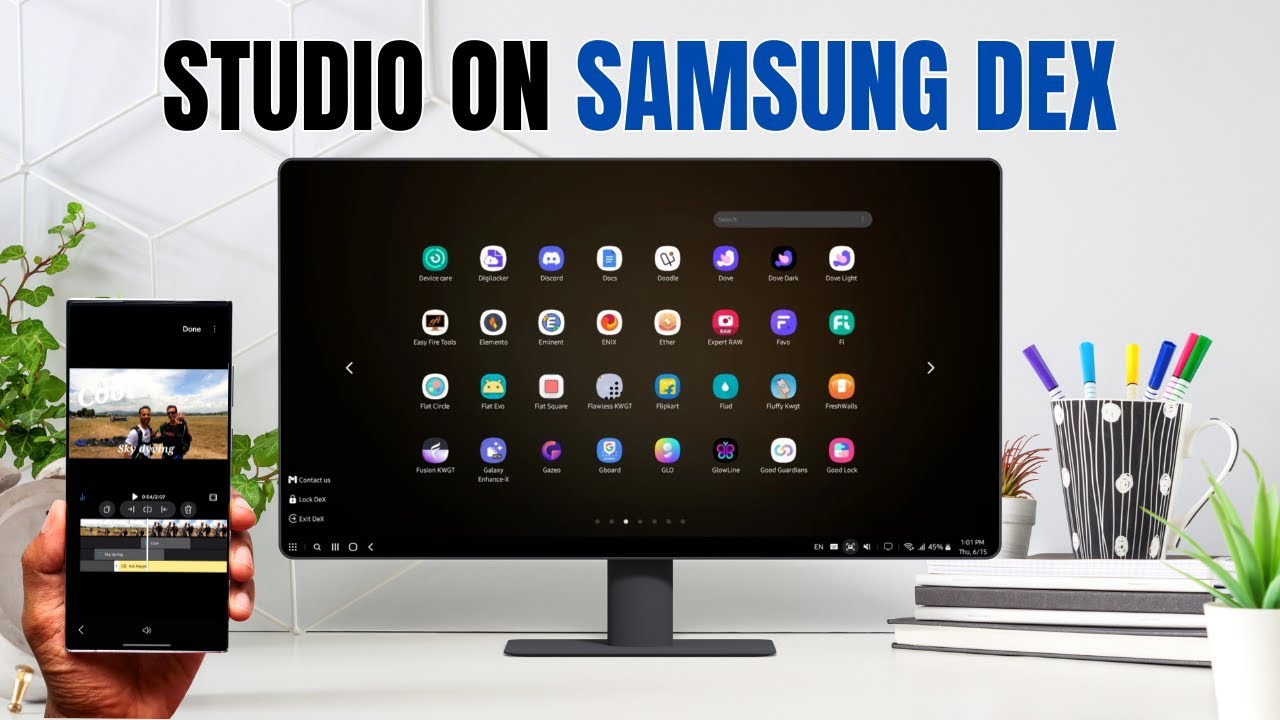 SAMSUNG DEX with the Brand New Samsung STUDIO APP ! This is ADVANCED ...