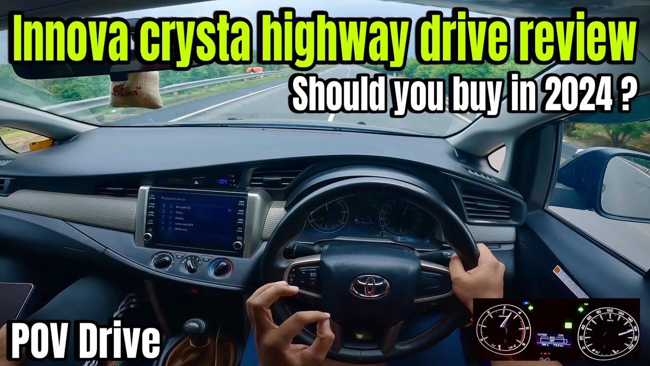 Innova crysta drive review | makes sense in 2024? | 0-100 test - YouTube