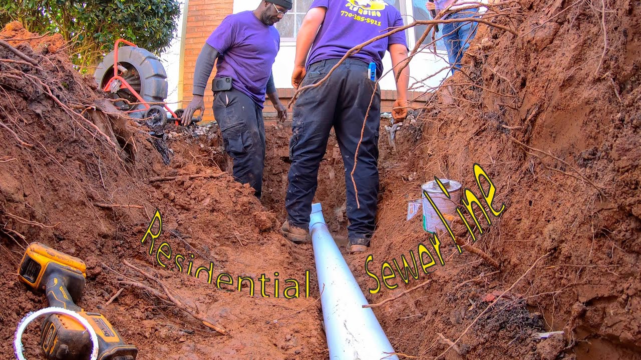 Residential Plumbing: Adding A New Sewer Line & Clean Out - YouTube