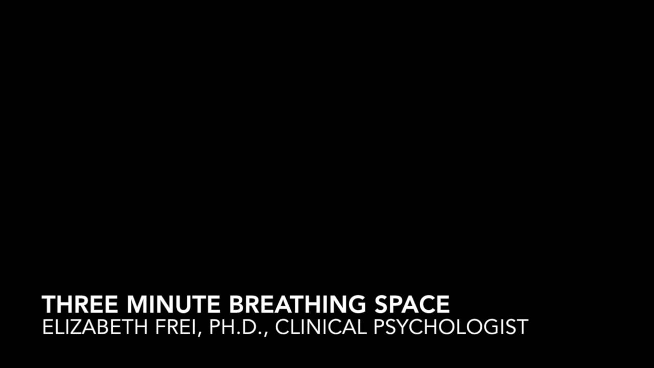 Three-minute breathing space mindfulness meditation - YouTube