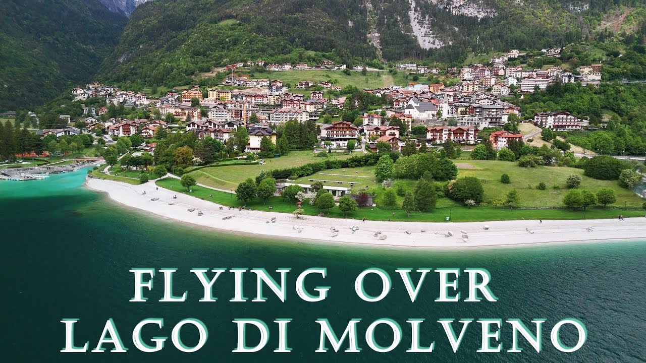 Flying over Molveno lake - - YouTube