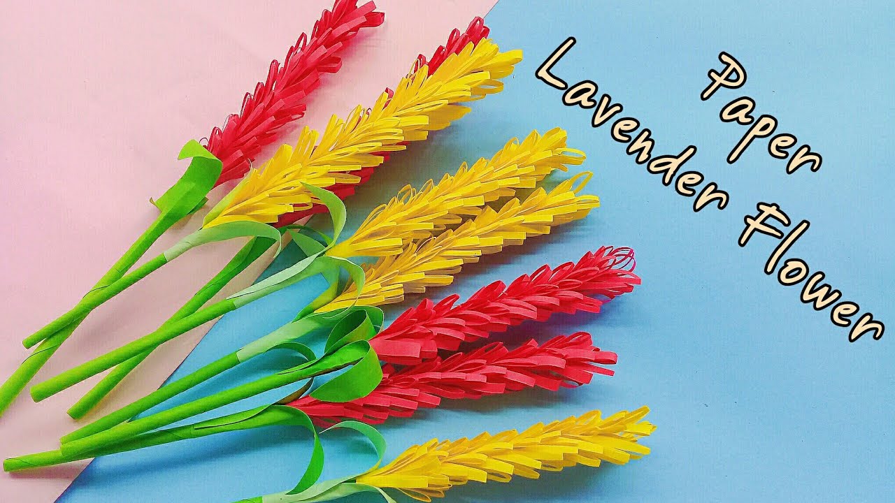 How to Make Beautiful Lavender Paper |Cara Membuat Bunga Lavender ...