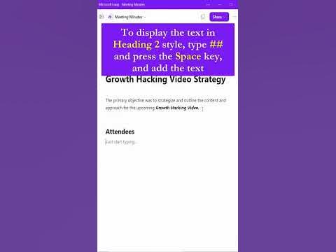 Formatting Text in Microsoft Loop using Markdown Commands - YouTube