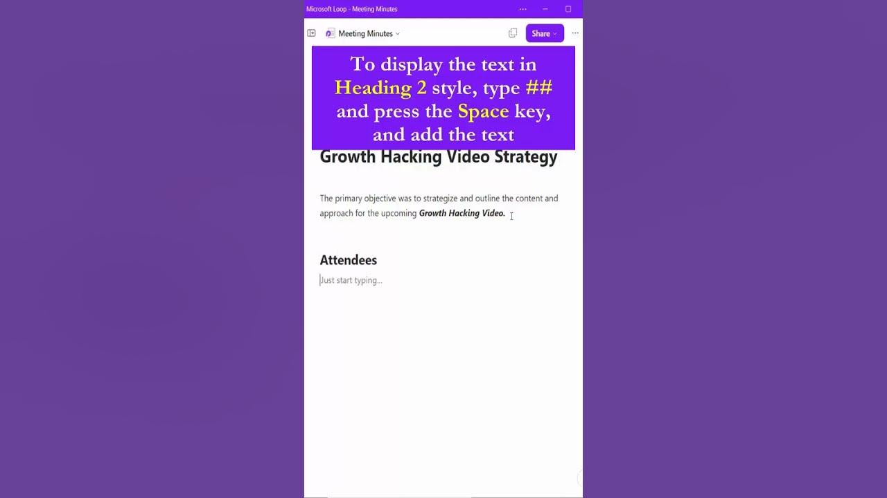 Formatting Text in Microsoft Loop using Markdown Commands - YouTube