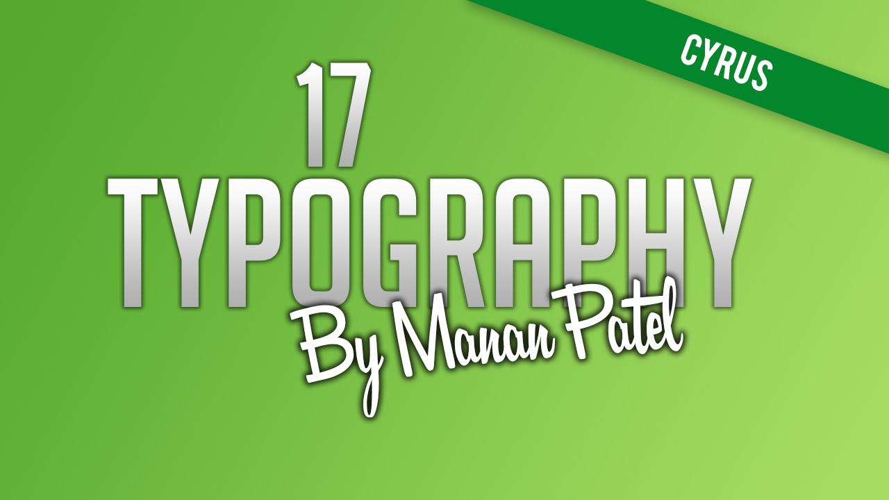 17 Lyrics - Cyrus ft Packy Typography - YouTube