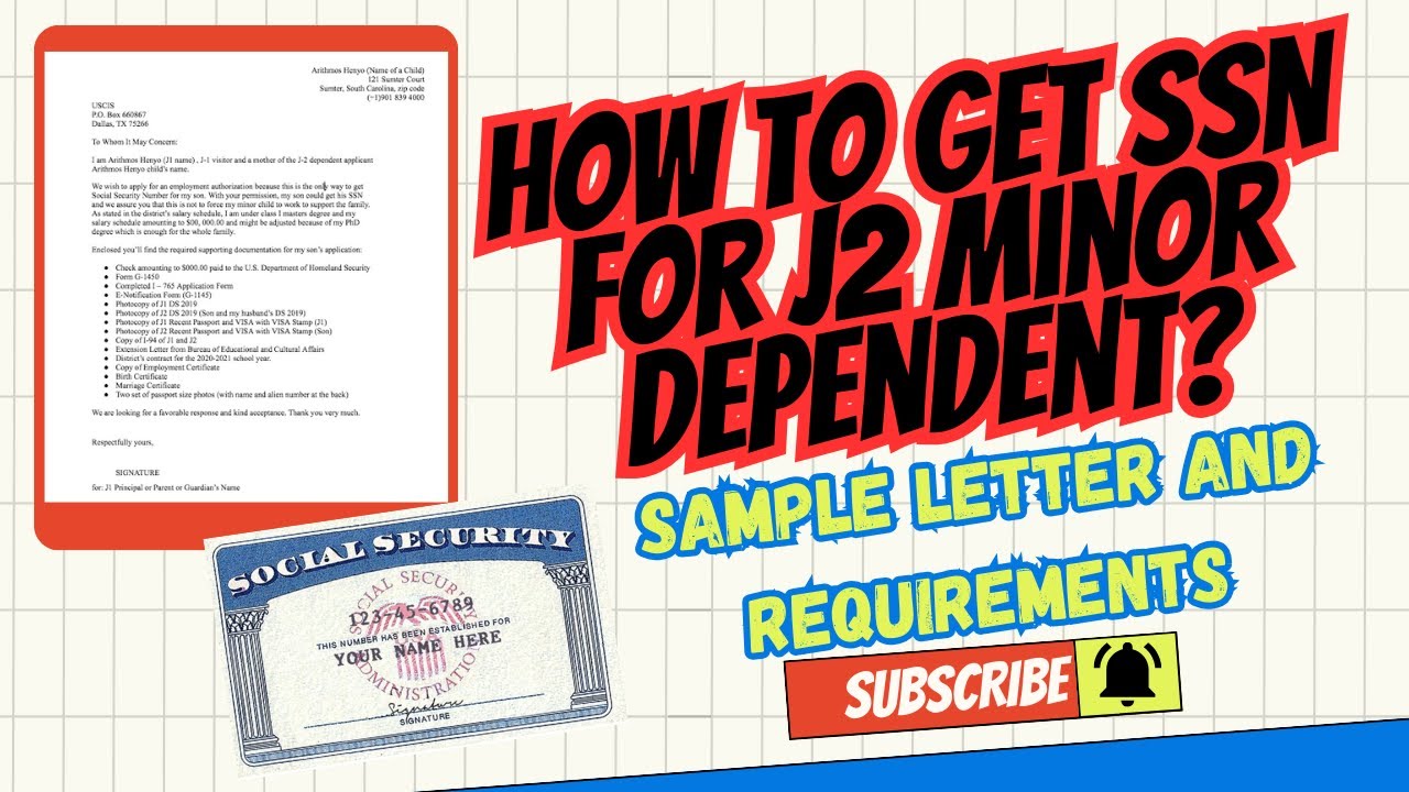 Social Security Number For J2 Minor Dependent 2024 I Sample Letter And Social Security Number For J2 Minor Dependent 2024 I Sample Letter And