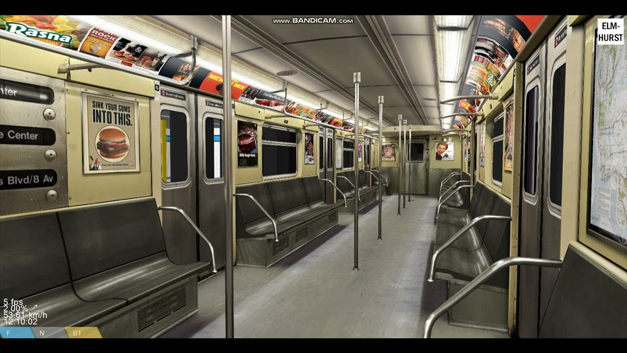 OpenBVE On:board the R32 Phase i E train from Forest Hills 71st Avenue to Jackson Heights - YouTube