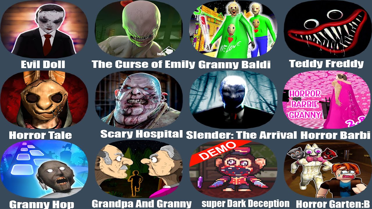Evil Doll,The Curse Of Emily,Granny Baldi,Teddy Freddy,Horror Tale ...