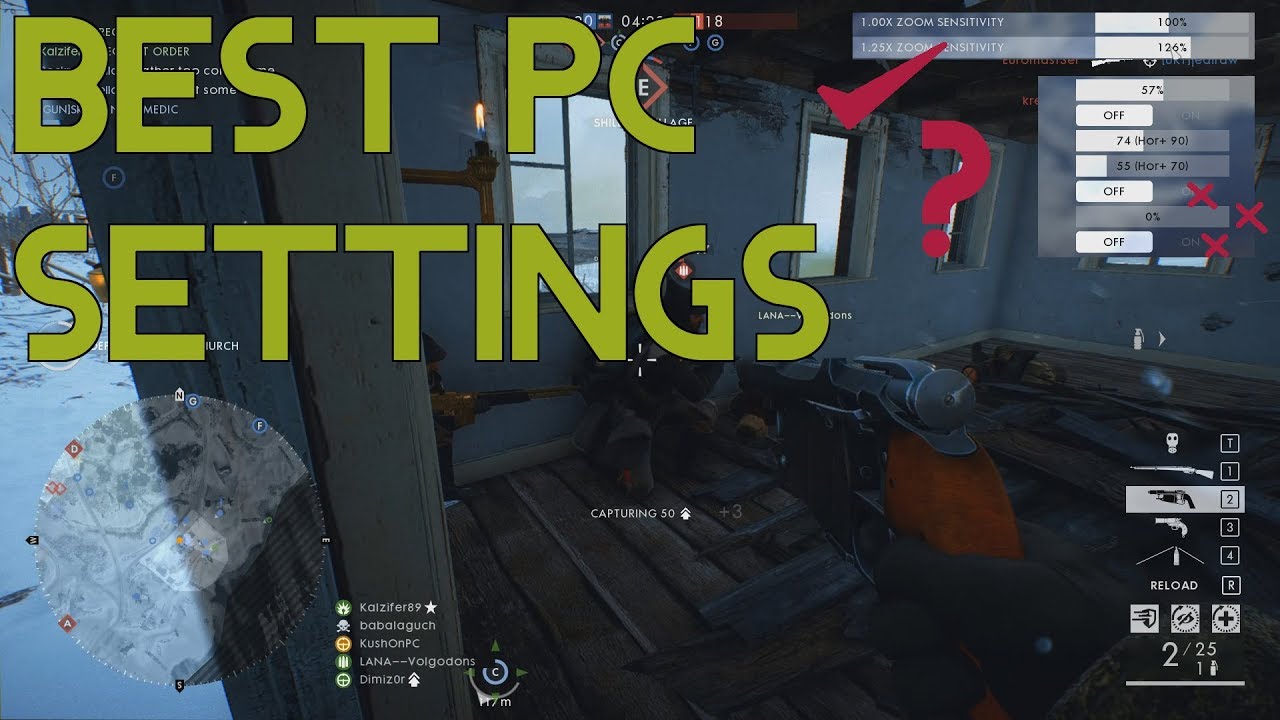 Battlefield 1 best Settings for PC and Mouse Sensitivity for Scout ...