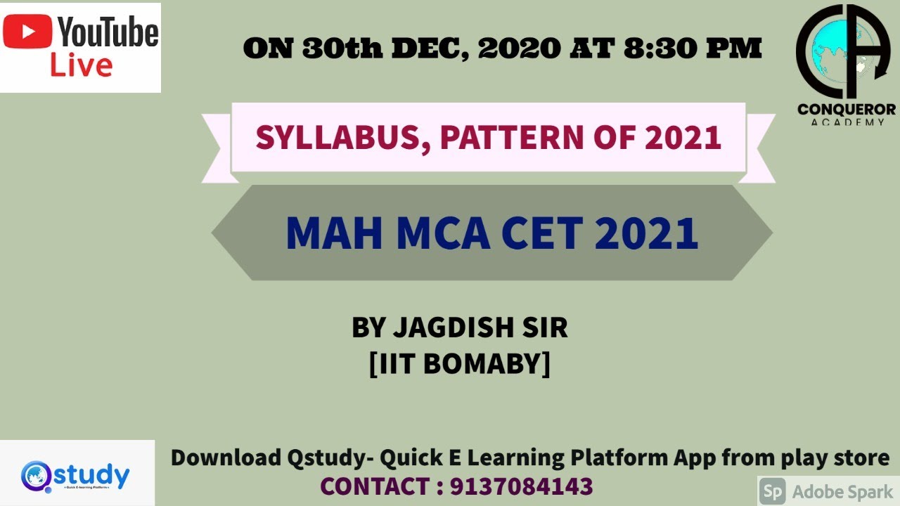 MAH MCA CET 2021 SYLLABUS & PATTERN - YouTube