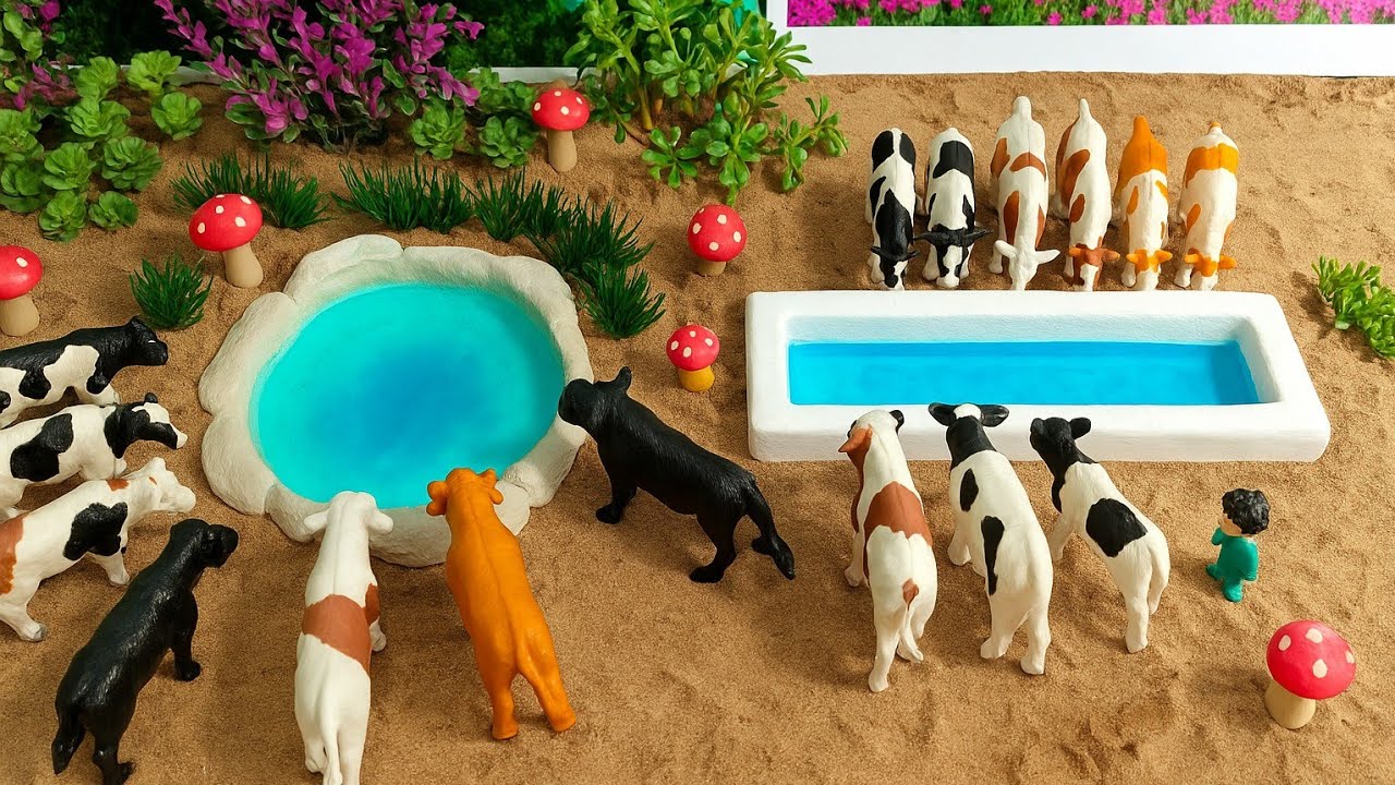 diy | Miniature cow farm | Mini tractor | cattle fodder | miniature ...
